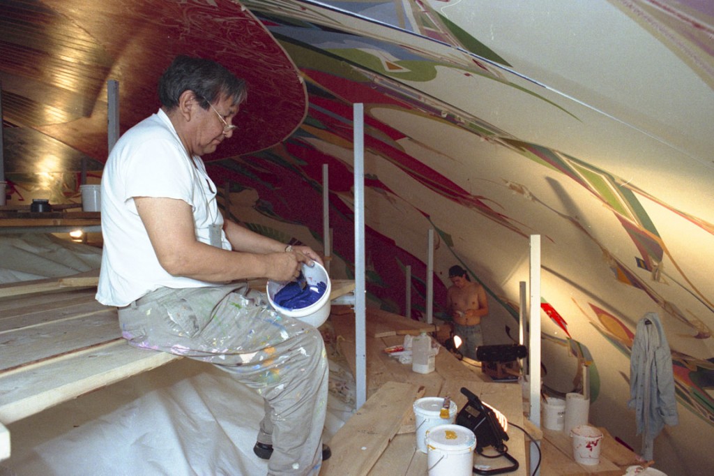 Alex and Dean Janvier preparing to paint | Morning Star